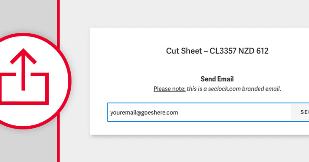 Instantly email or download a Cut Sheet | SECLOCK